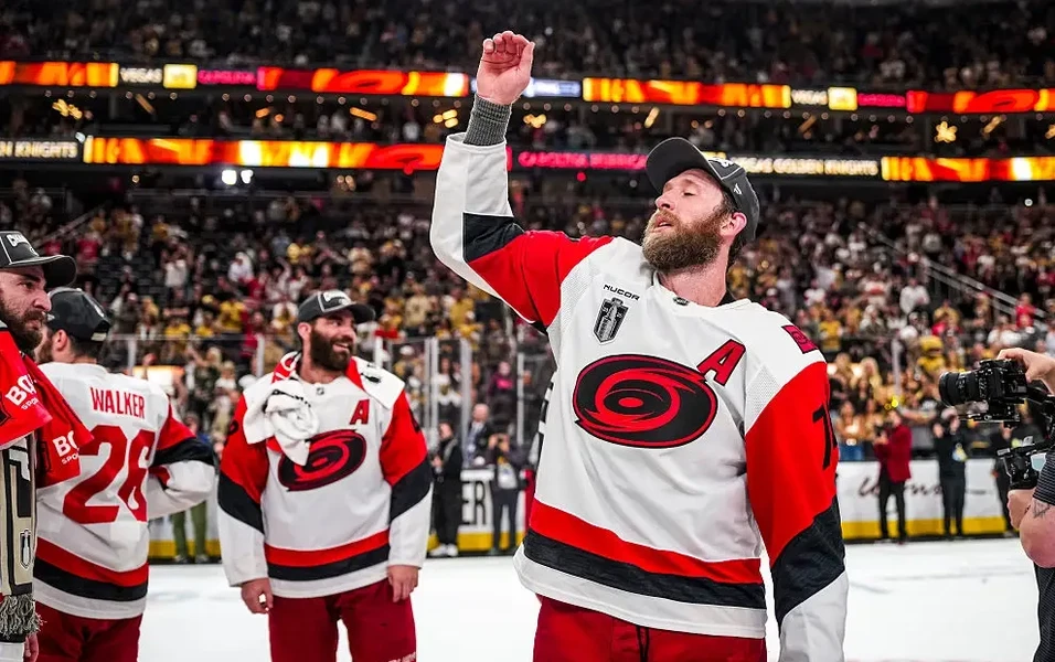 Slavin joins rare Olympic gold-Stanley Cup double after Hurricanes win