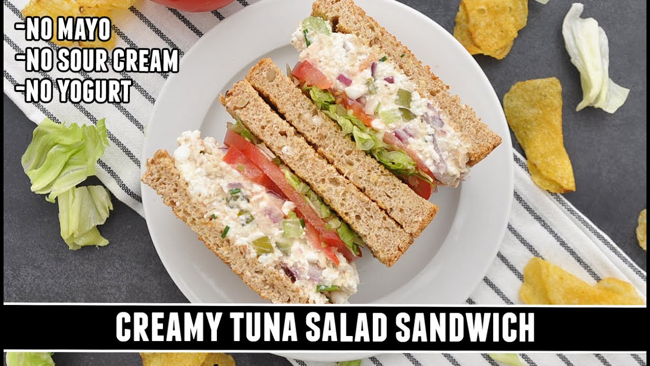 Creamy tuna salad sandwich without mayo: Simple deli-style recipe