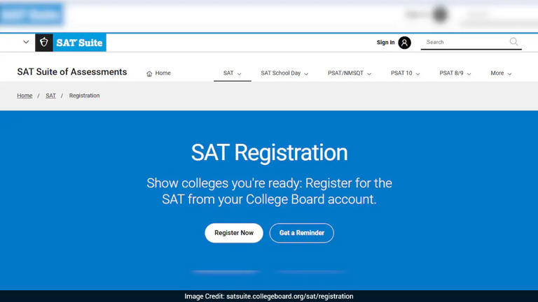 SAT registration open for 2026-27 academic cycle, first exam on August 22