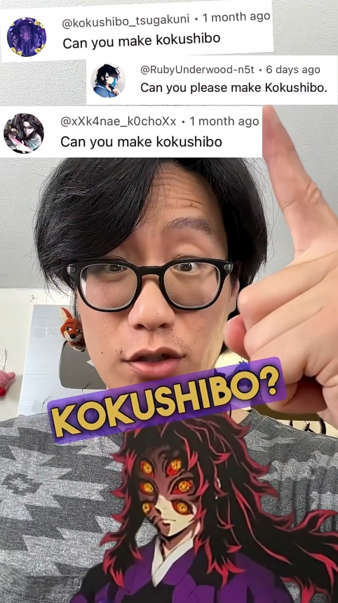 I crafted Kokushibo with needle felting art