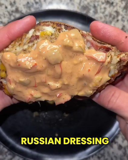 RUEBEN. TWICE. BAKED 🥔🔥 this isn’t your grandma’s potato 😋🤤 loaded ...