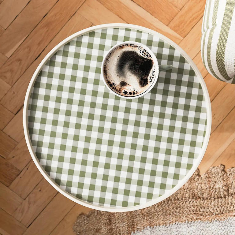 Dunelm's £6 gingham side table makes small rooms feel instantly more ...