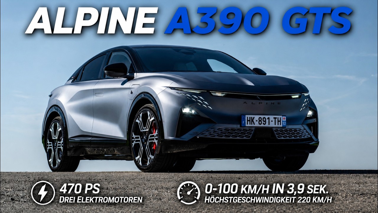 2026 Alpine A390 GTS in Matt-Thunder-Grey: 470 PS Elektro-Sportler!