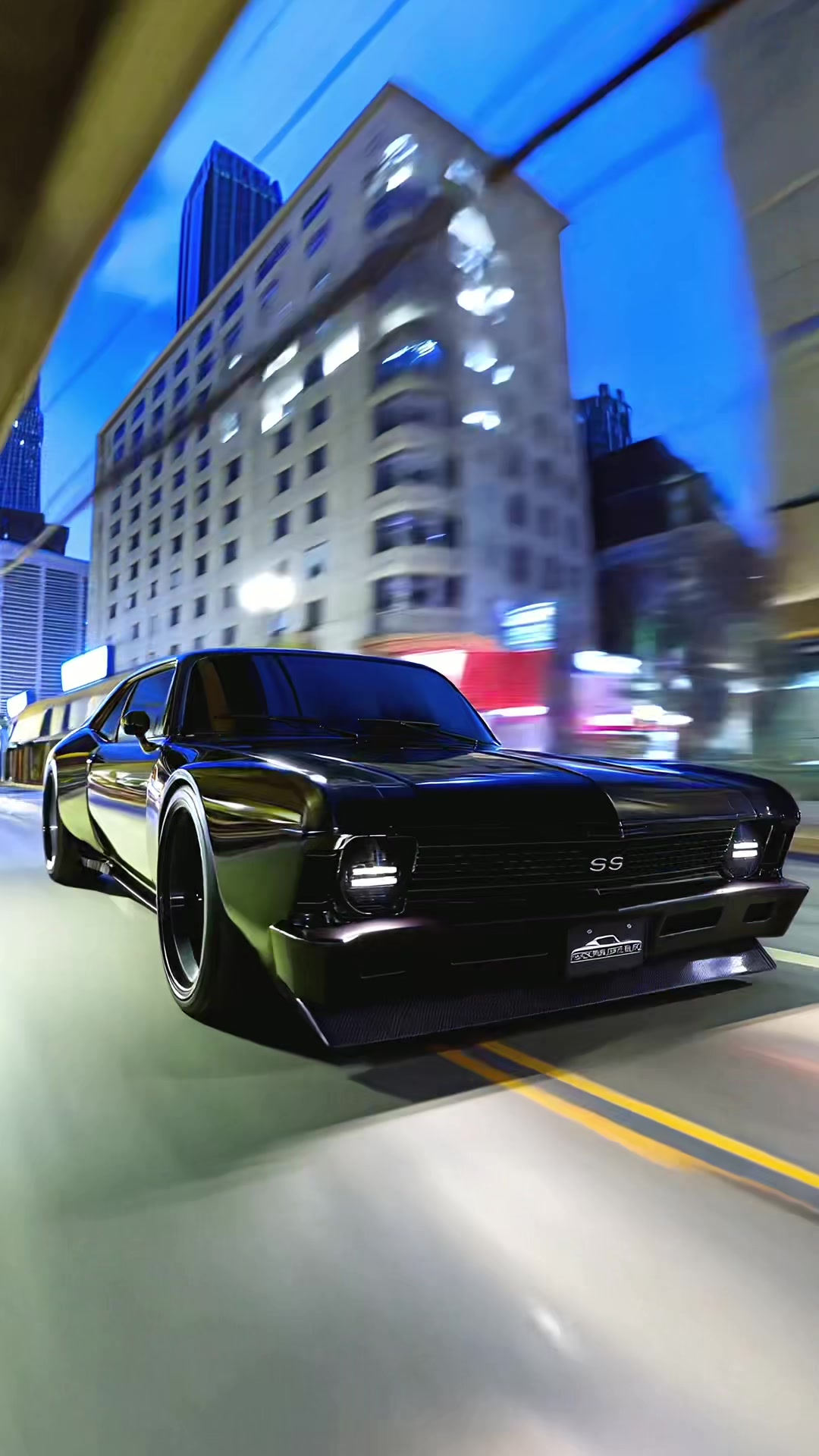 This black Chevy Nova widebody hits different on the streets