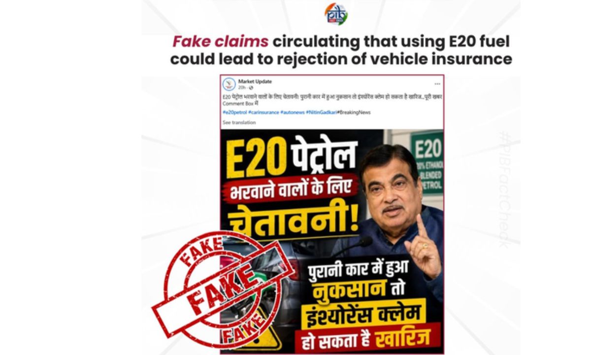 Rumours say vehicle insurance will be invalid with E20 fuel use ...