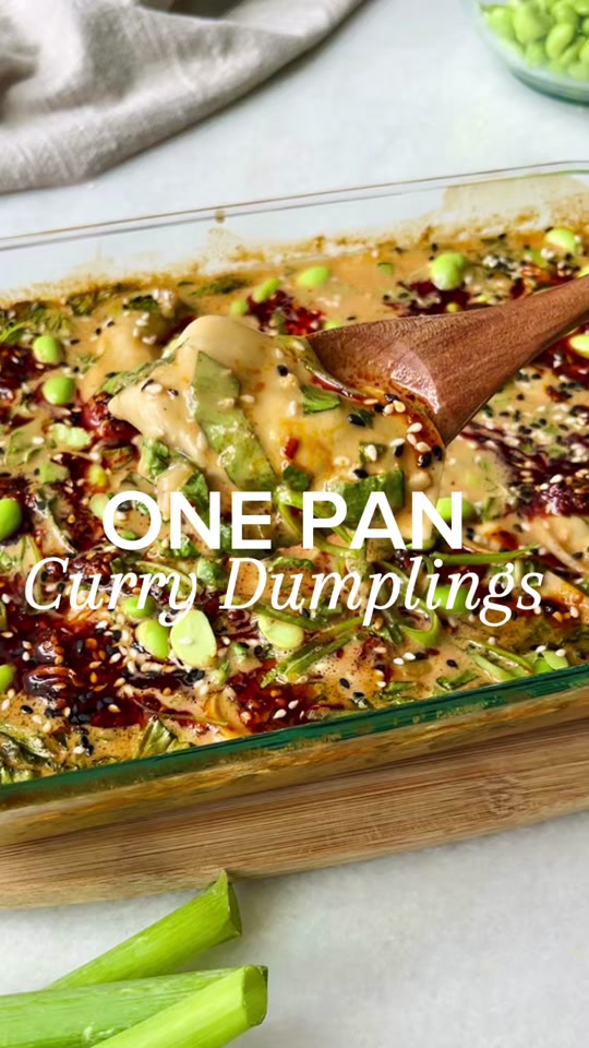 Red curry dumplings with edamame you'll crave again