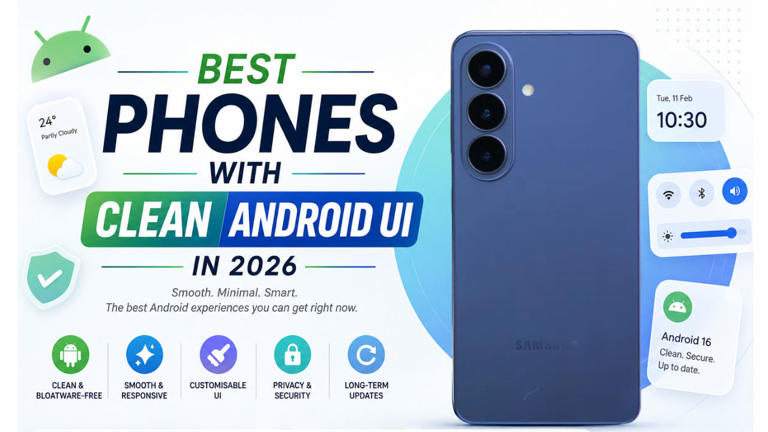 Best phones with clean Android UI in 2026