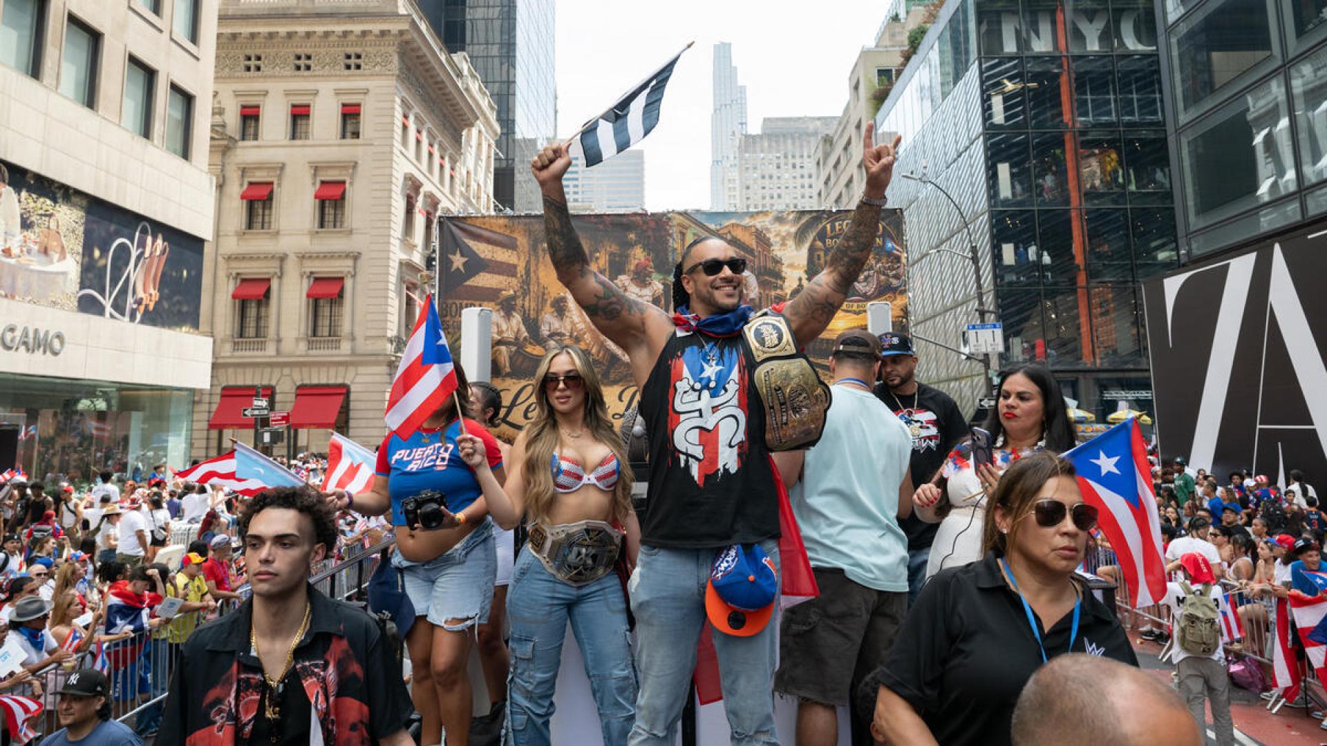 WWE stars Damian Priest and Lola Vice show up at NYC Puerto Rican Day ...