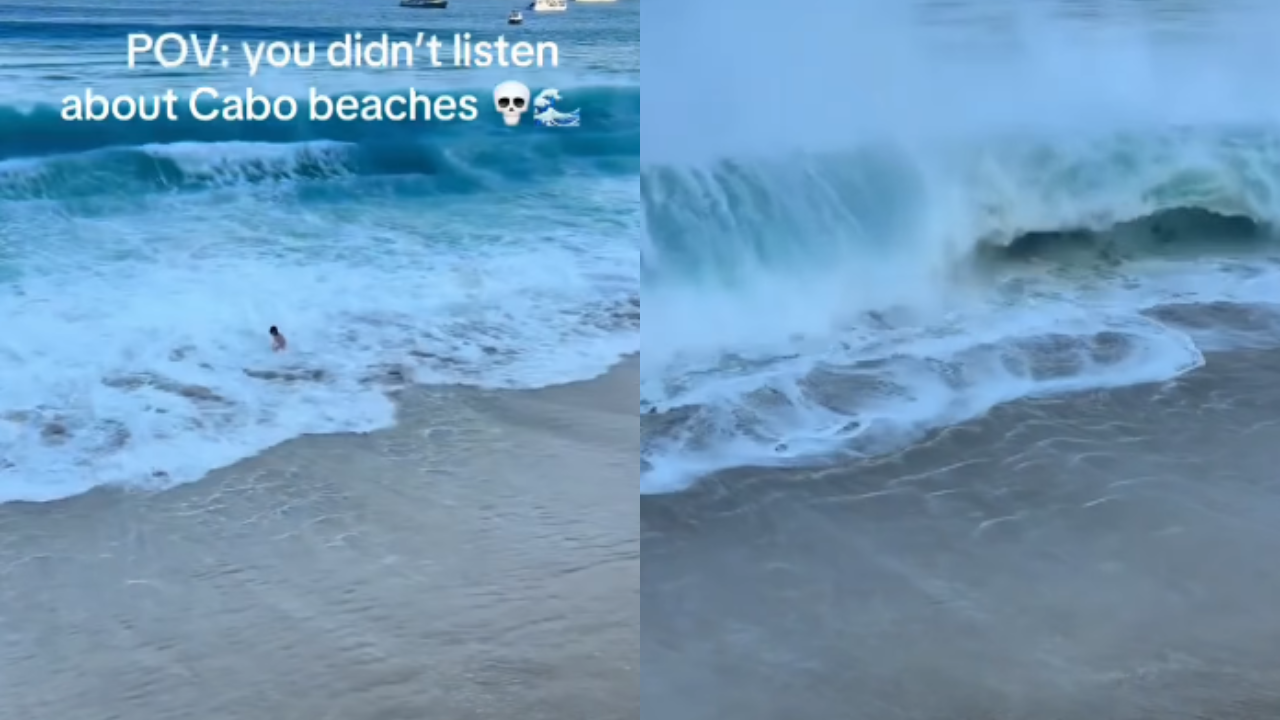 Video: Man gets trapped in deadly Cabo San Lucas waves; beach day turns ...