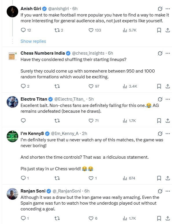 FIFA World Cup: Grandmaster Anish checkmates football Twitter after day ...