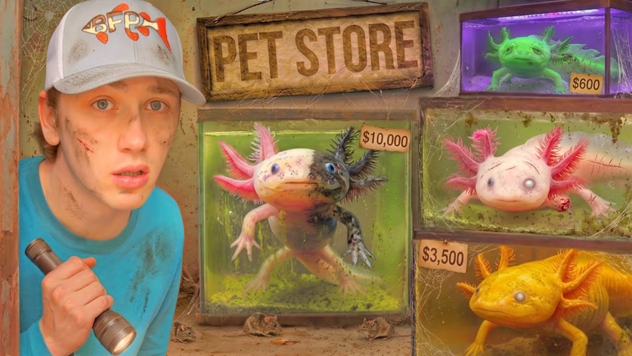 This empty pet store was hiding rare axolotls everywhere