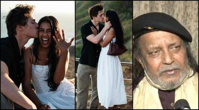 Mithun Chakraborty's adopted daughter Dishani locks lips with fiancé ...