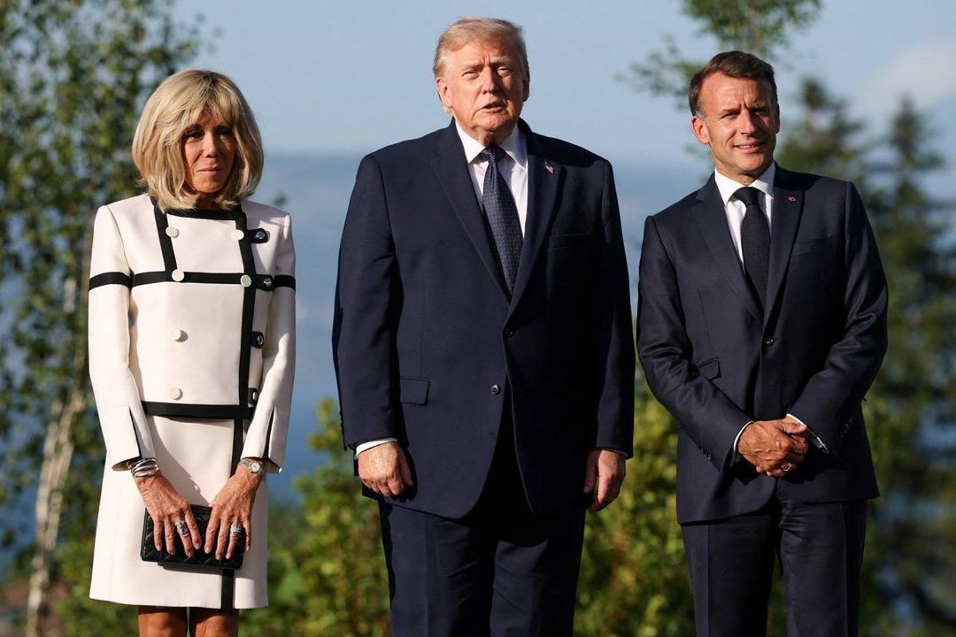 Trump called 'disgusting' after making 'inappropriate' move on Brigitte ...