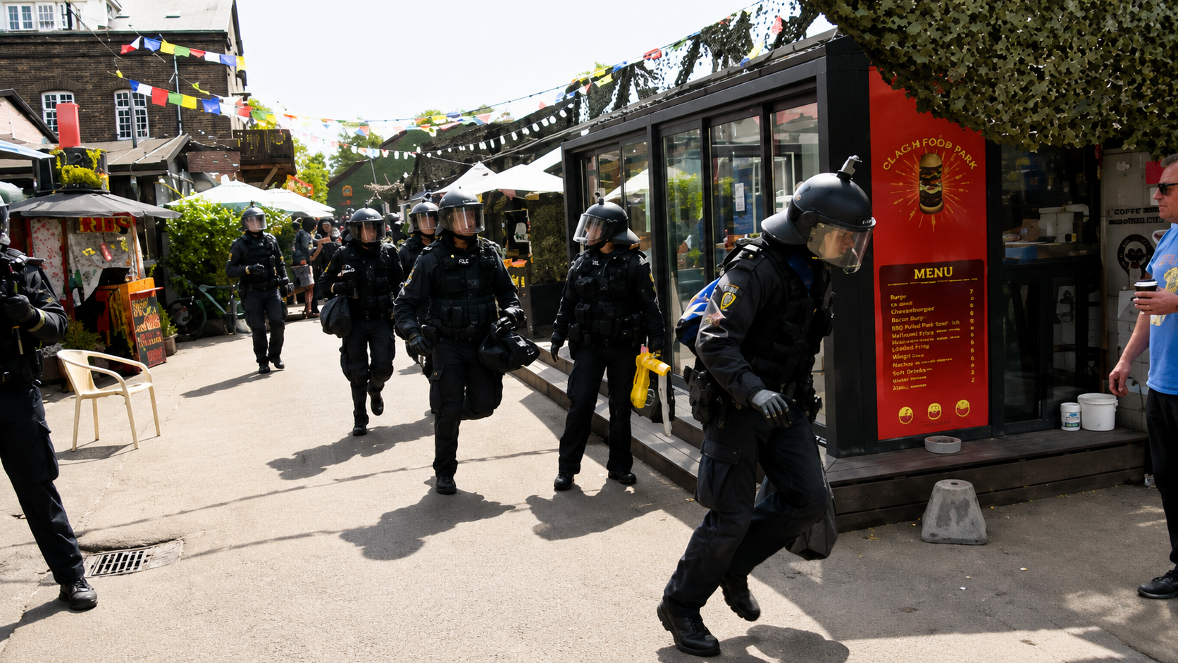 850 people took over an abandoned military base - and police lost control