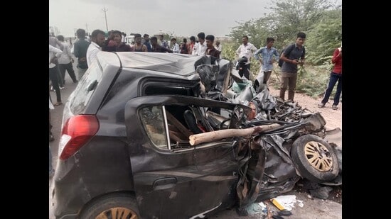 Four dead in car-bus collision in Rajasthan’s Balotra district: Police