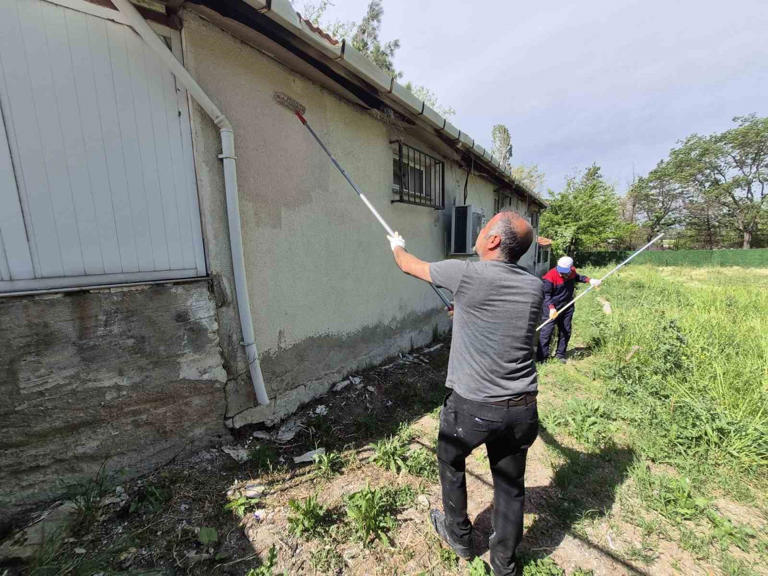 Milli Eğitim Şube Müdürü Yıldırım, okulun boya ve tadilatını kendi ...