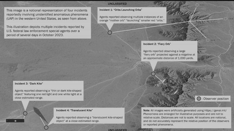 Pentagon files reveal agents' reports of 'orbs launching orbs' near ...