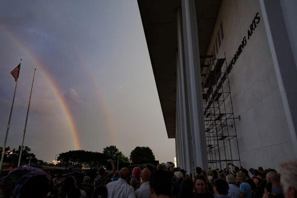Double rainbow formed over Kennedy Center on day Trump's name was ...