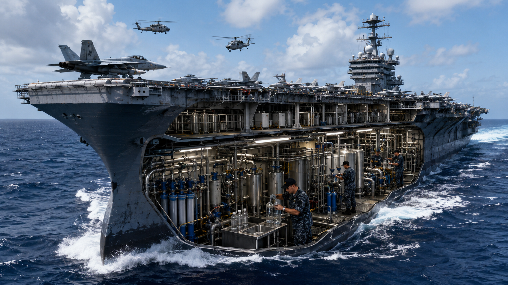 The hidden water system that makes US carriers almost unstoppable