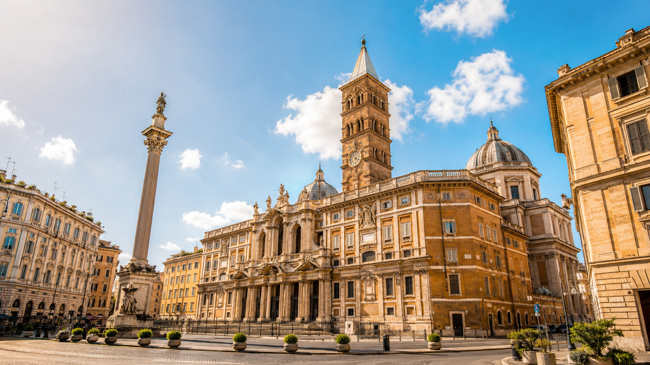 Rome’s grand basilica feels powerful from this street view