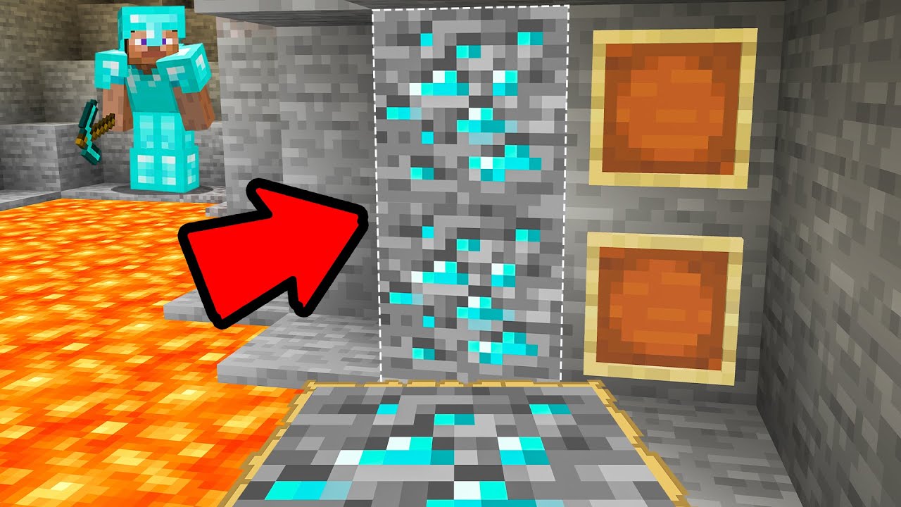 Using fake diamonds to fool my friend in Minecraft