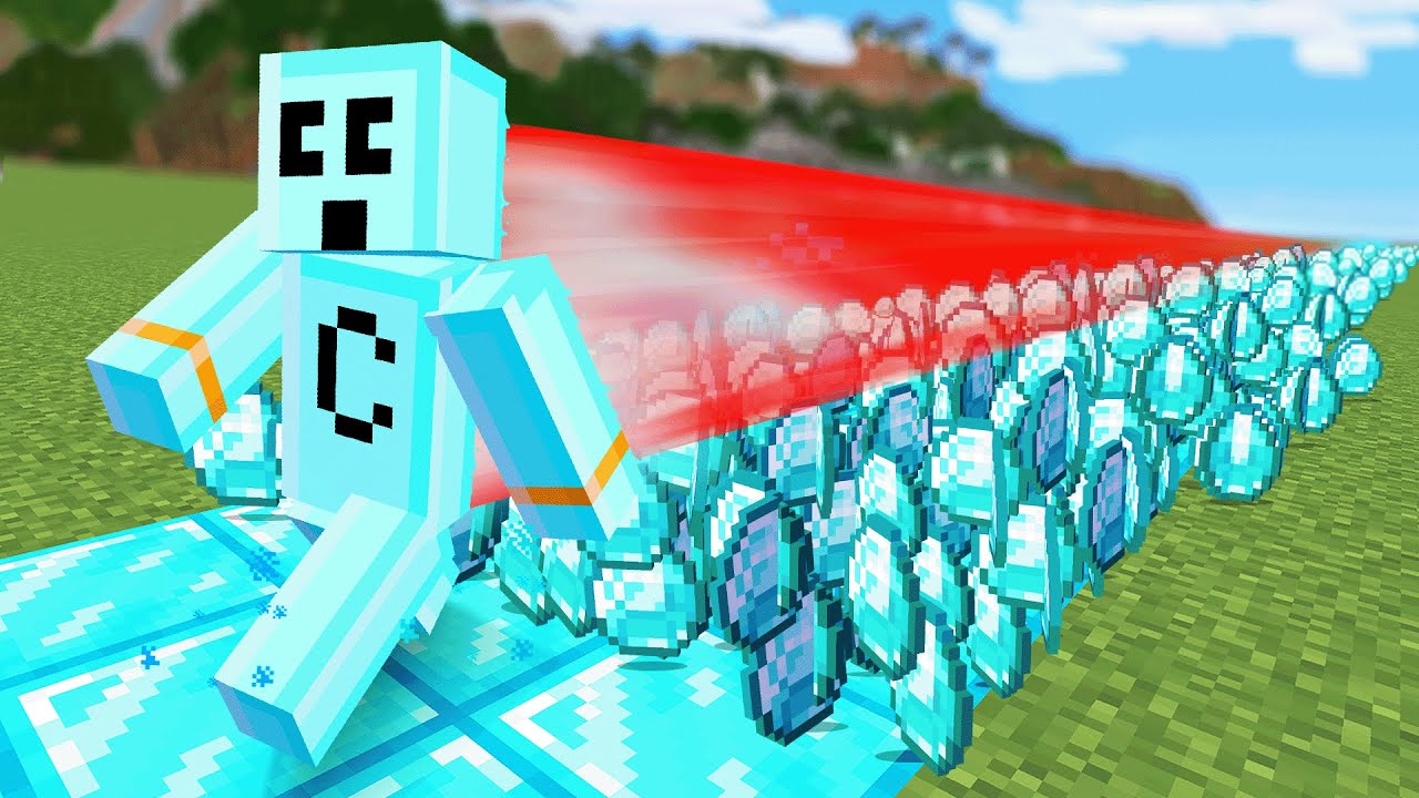 Turning the entire Minecraft landscape into solid blocks of diamond