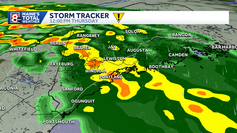 Soaking rains arrive in Maine on Thursday