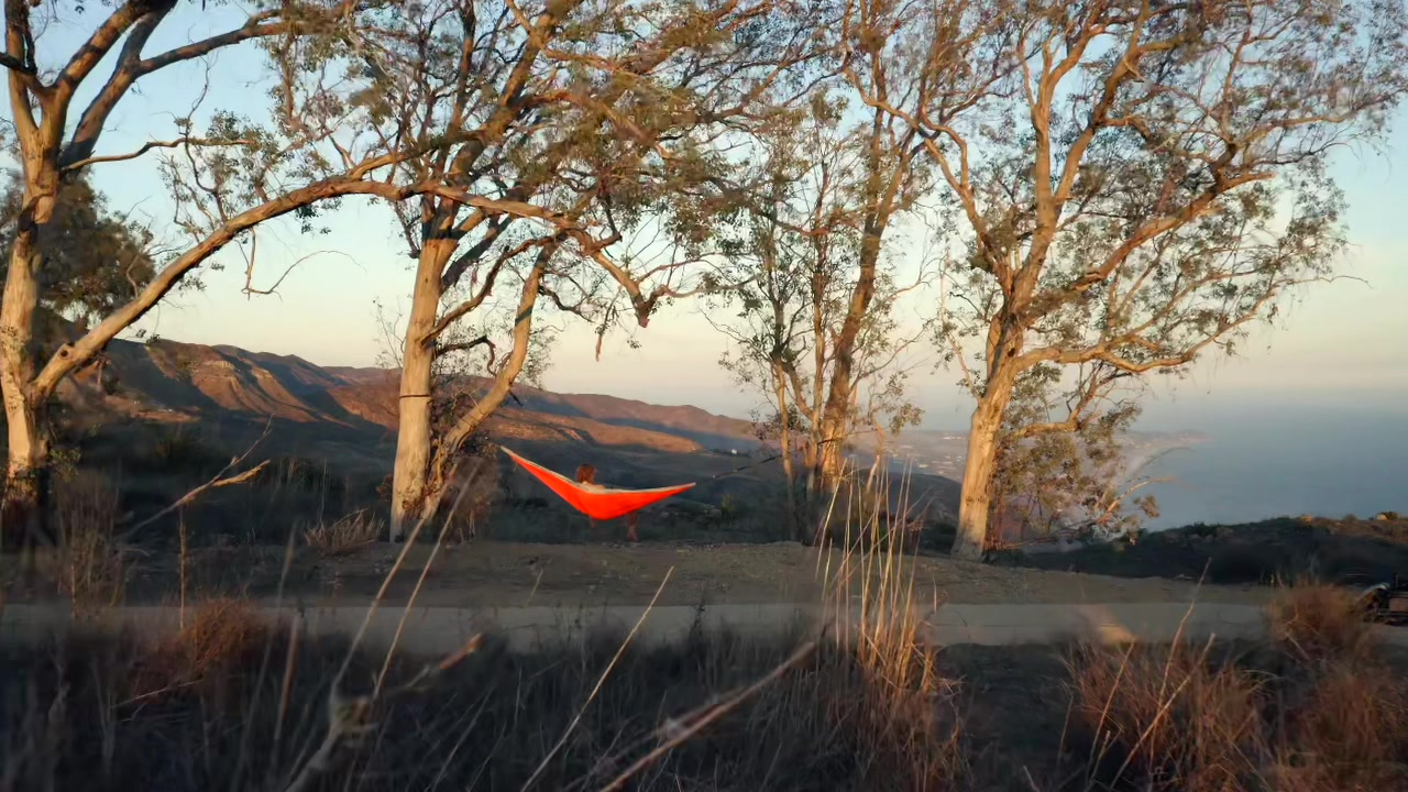 Hammock sunset nature filmmaking moment
