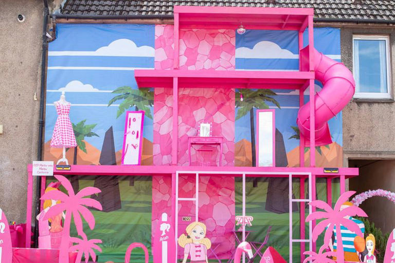 Mum spends £5,000 turning home into Barbie Dreamhouse and neighbours ...