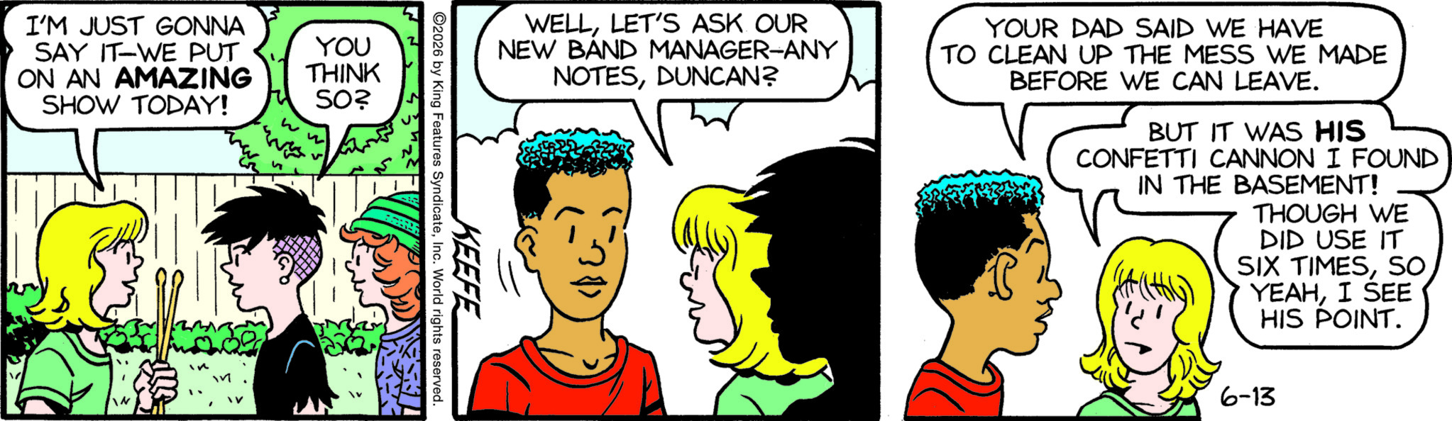 Sally Forth by Francesco Marciuliano; drawn by Jim Keefe