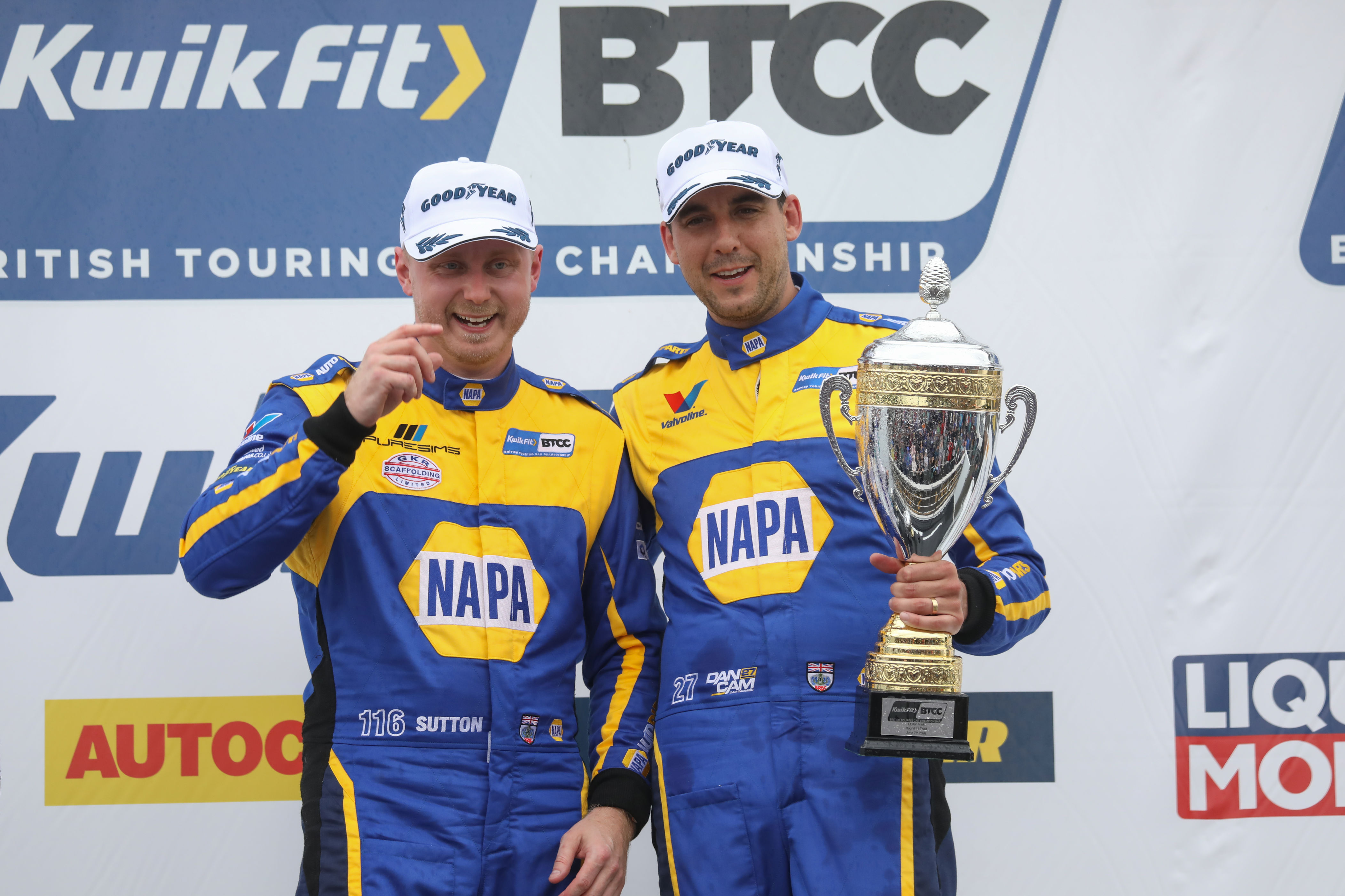 NAPA Racing triumphs at Oulton Park with Sutton and Cammish on the podium