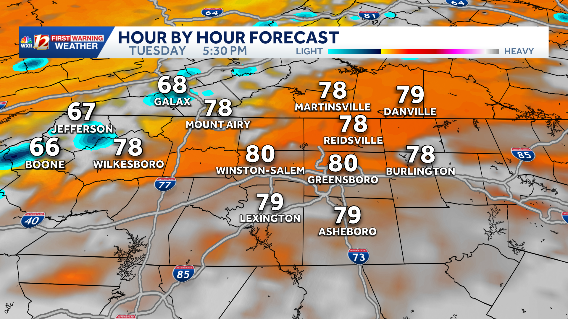 Cooler, dry air Tuesday | Heat will return late week