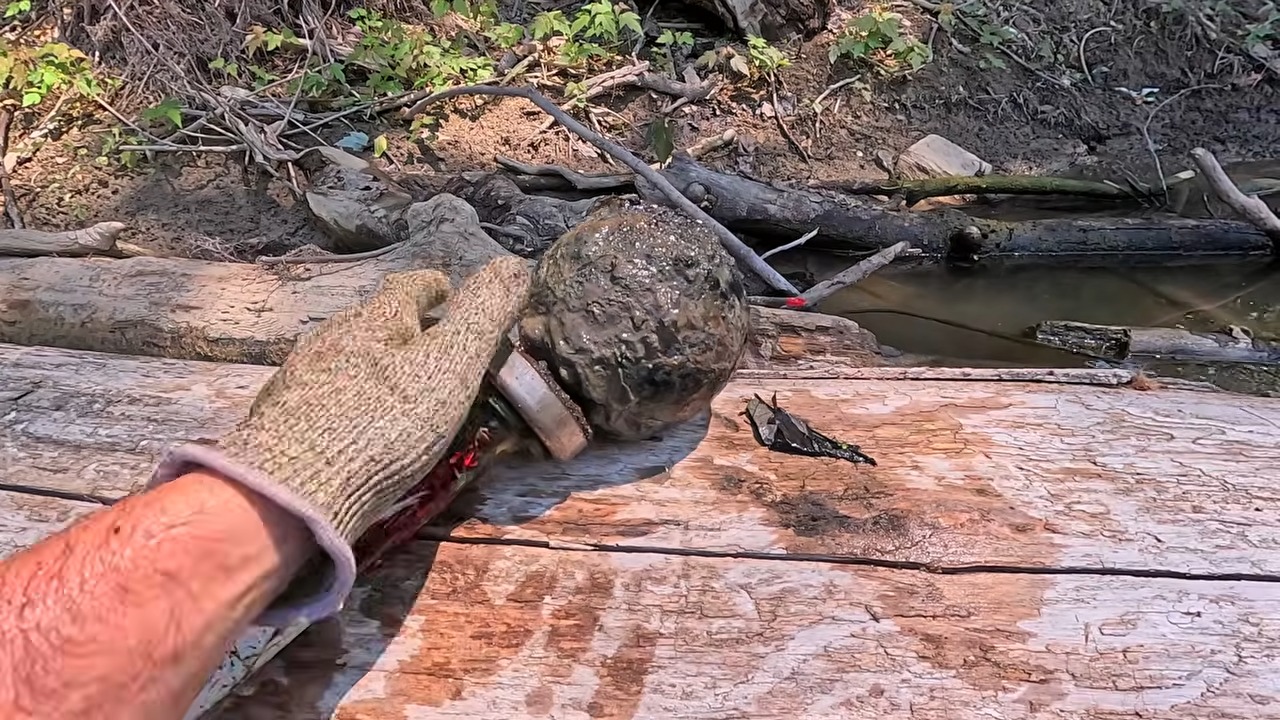 A metal detector hit big iron, “could be dangerous,” then the river ...