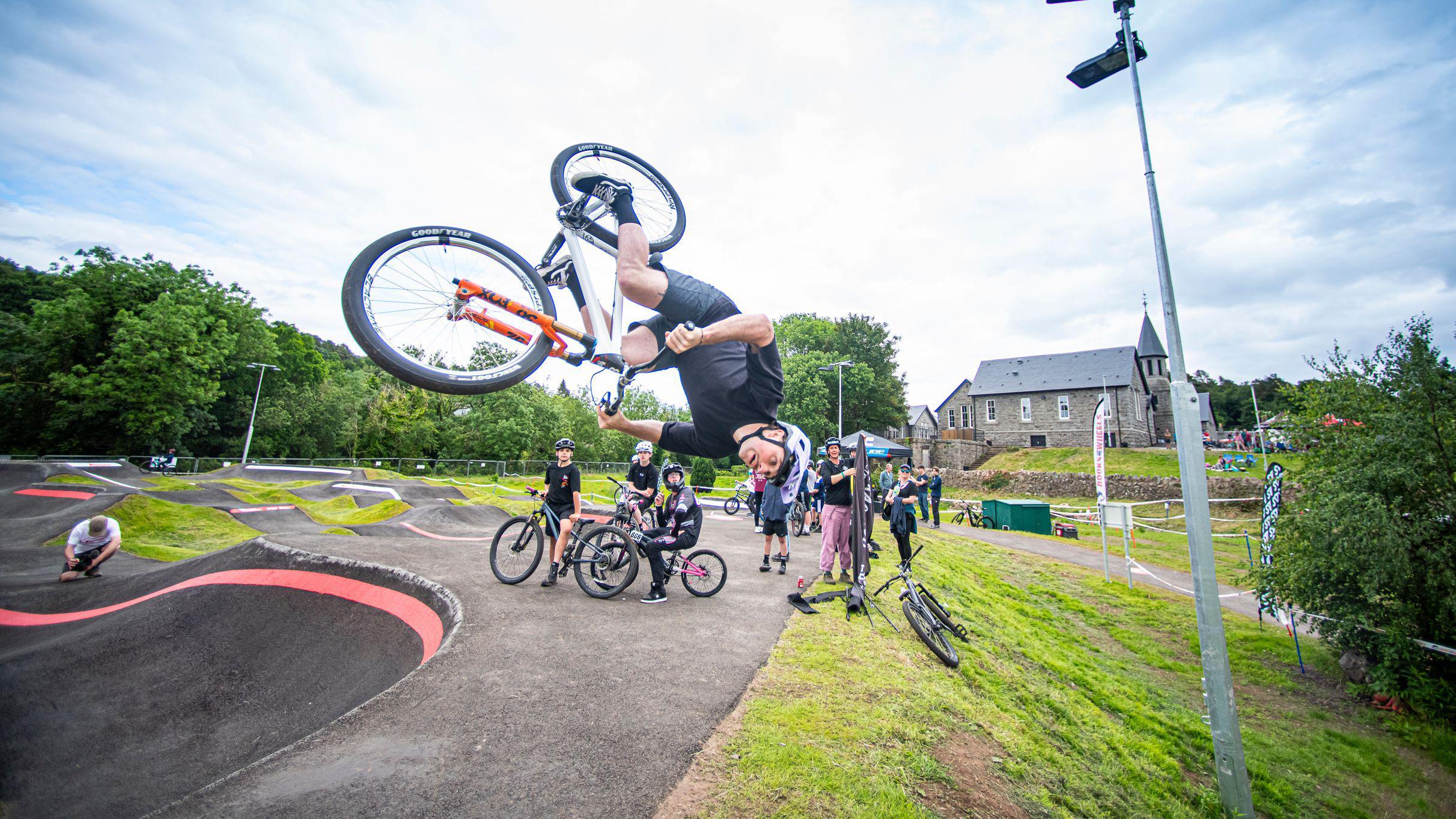In pictures: New bike track proves a hit with riders at world event