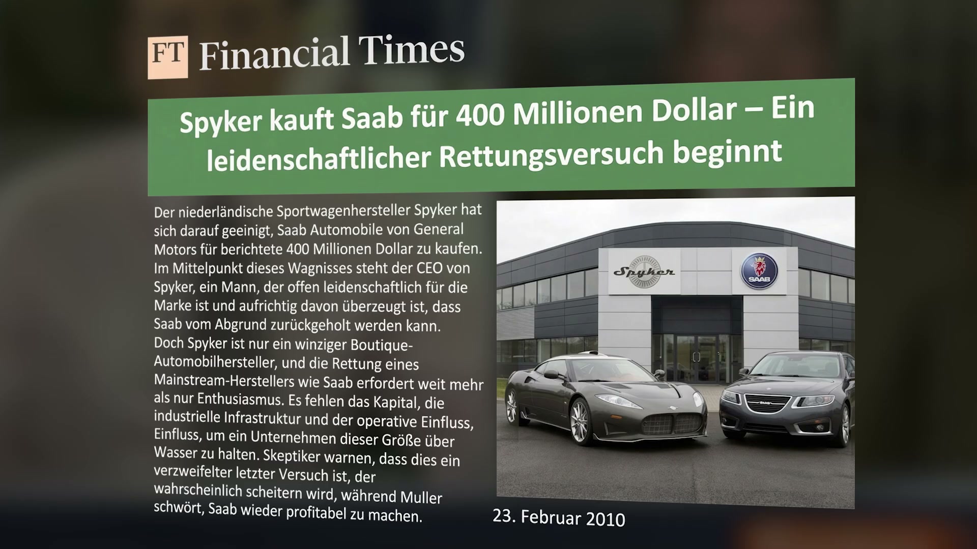 Wie Saab vom Automobil-Innovator zur Insolvenz geriet
