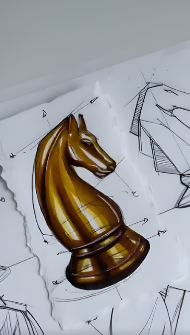 Creative industrial design sketches inspired by knights