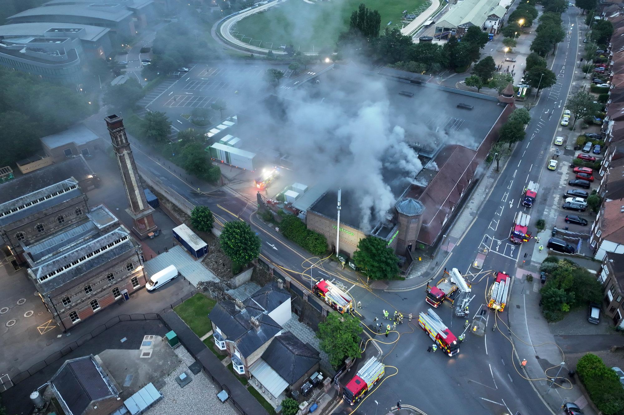 Watch: Video shows smoke billowing out of Hove Waitrose as crews tackle ...