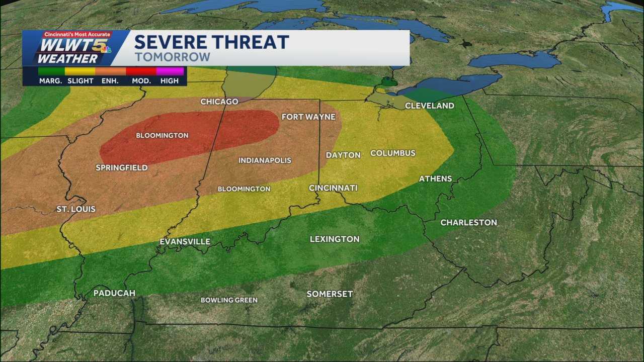 Severe storm threat could bring heavy rain, damaging winds to Cincinnati