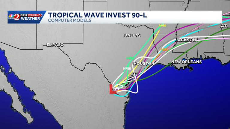 Tracking Invest 90-L: Latest maps, models and paths