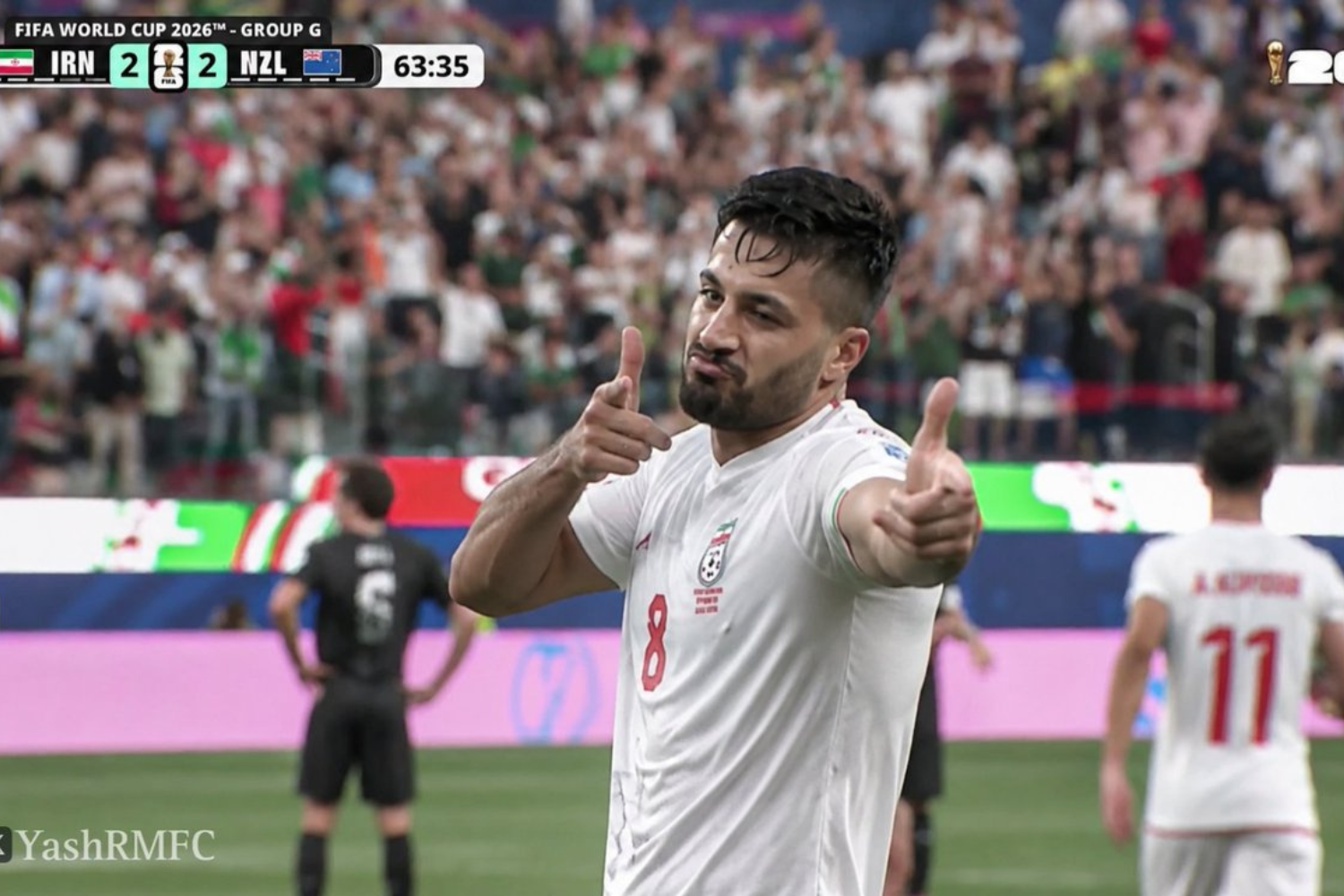Iranian player's gesture on pitch raises eyebrows