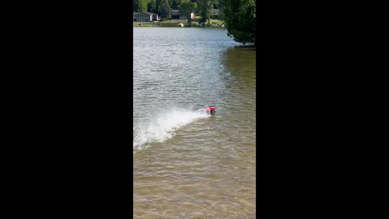 TikToker's modified RC car racks up 8m views as it skips across lake at ...