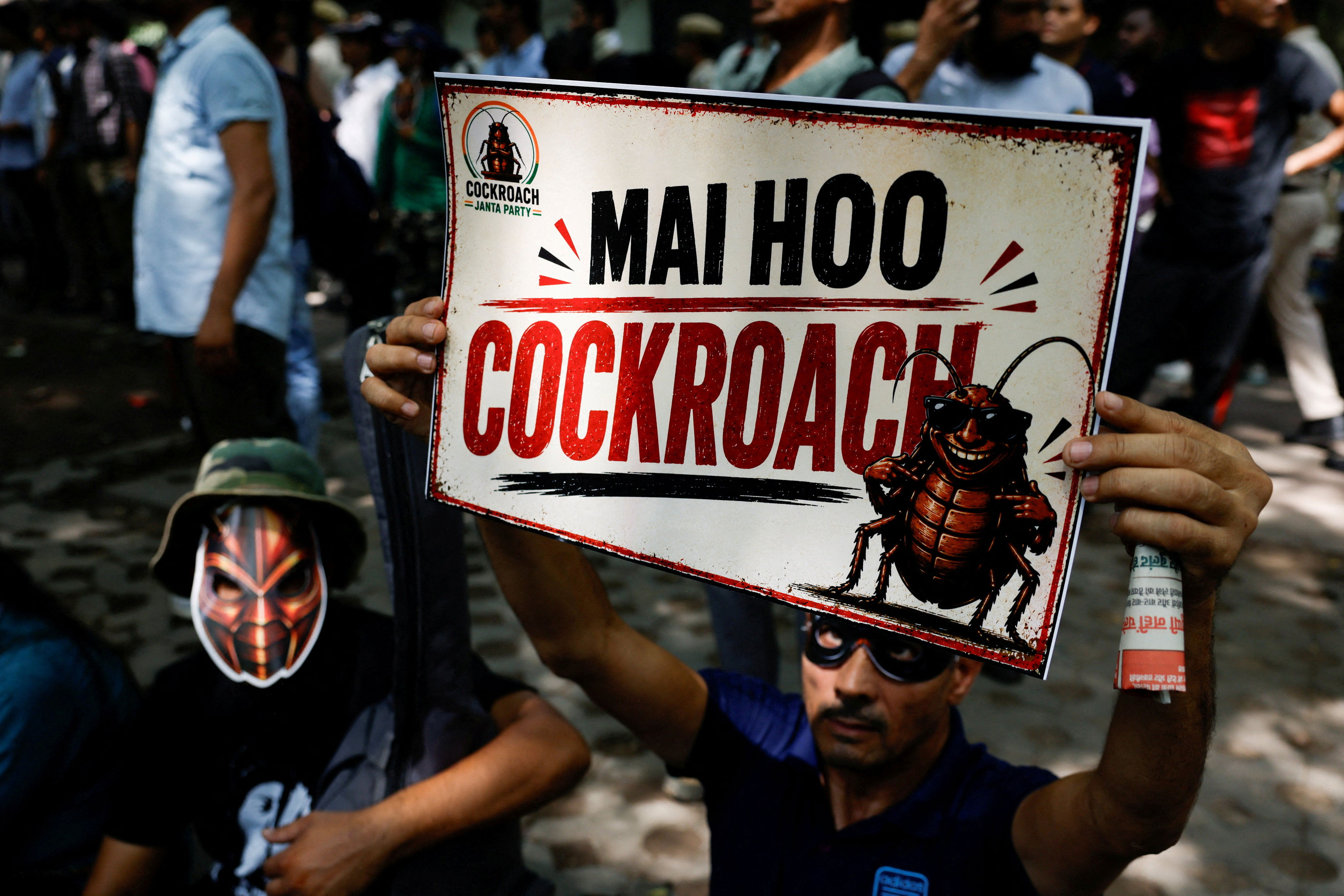Gen Z leader of India’s viral 'cockroach' party slapped at protest