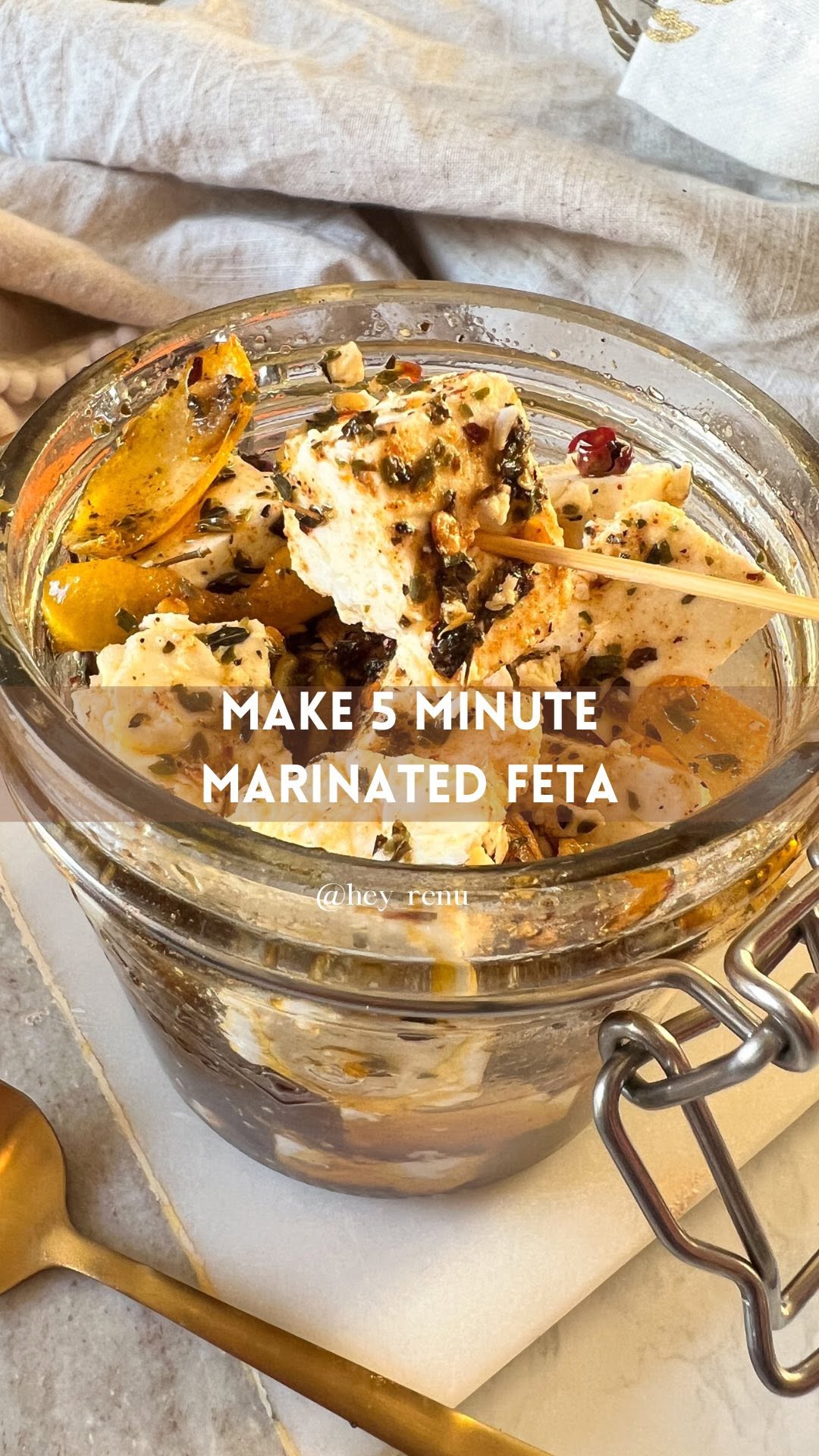 5 minute marinated feta that tastes restaurant worthy