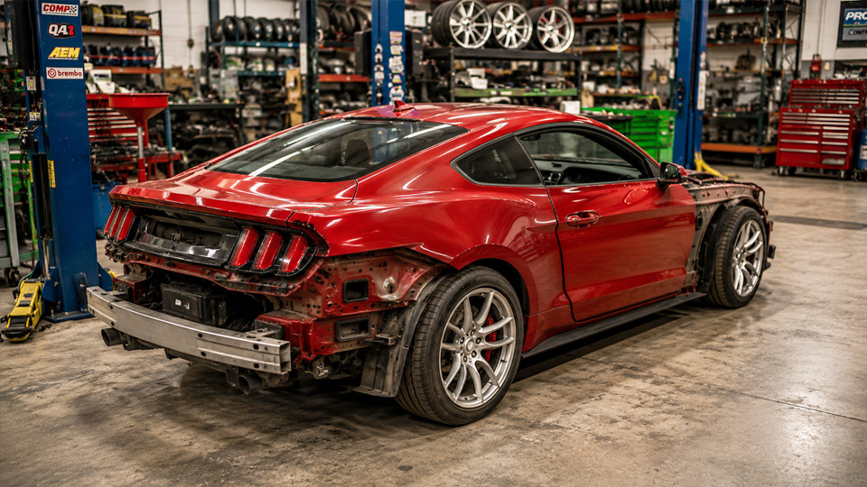 This wrecked Mustang gets saved