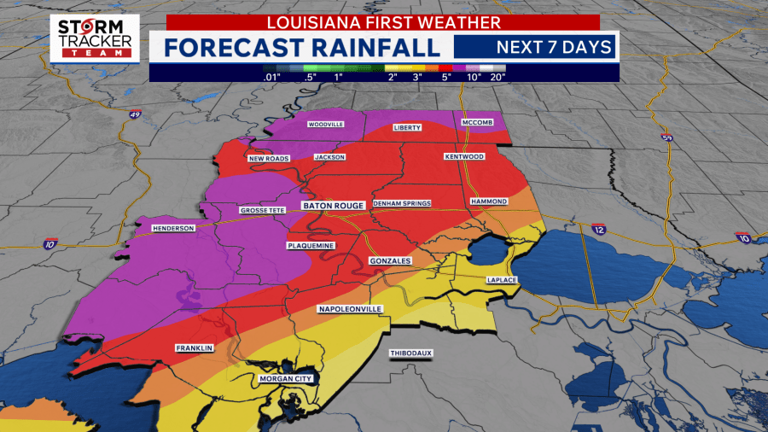 East Baton Rouge officials monitoring as heavy rain expected: What you ...