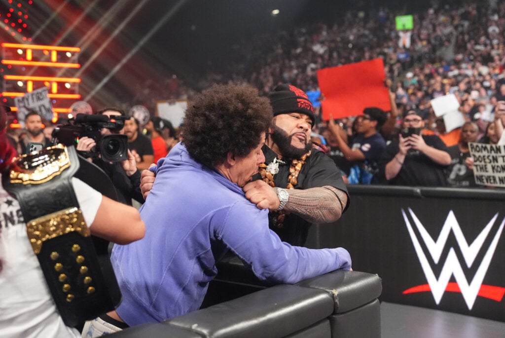 Comedian Eric Andre paid the price on WWE Raw after Roman Reigns gave ...