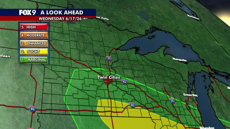 MN weather: Rain clears Tuesday morning ahead of potential for storms ...