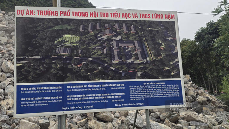 9/11 trường nội trú liên cấp ở Cao Bằng đang chậm tiến độ