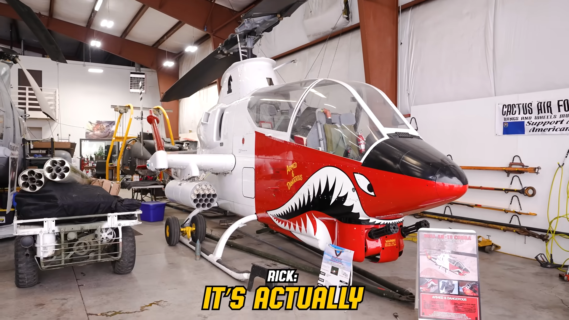 He found a Chinook helicopter… just sitting there