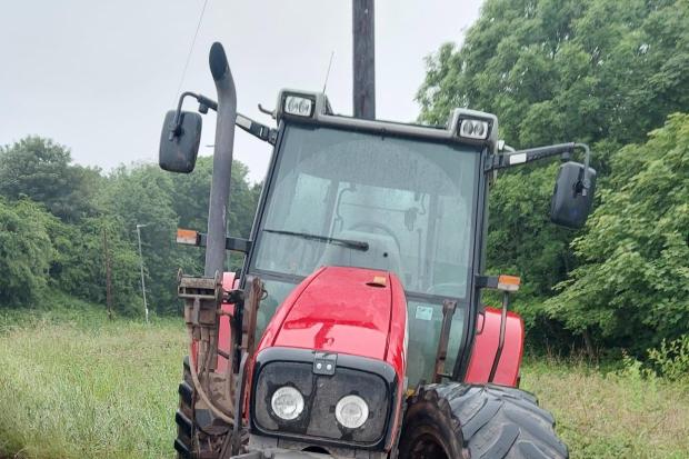 Tractor towing fully loaded trailer in West Cumbria stopped by police